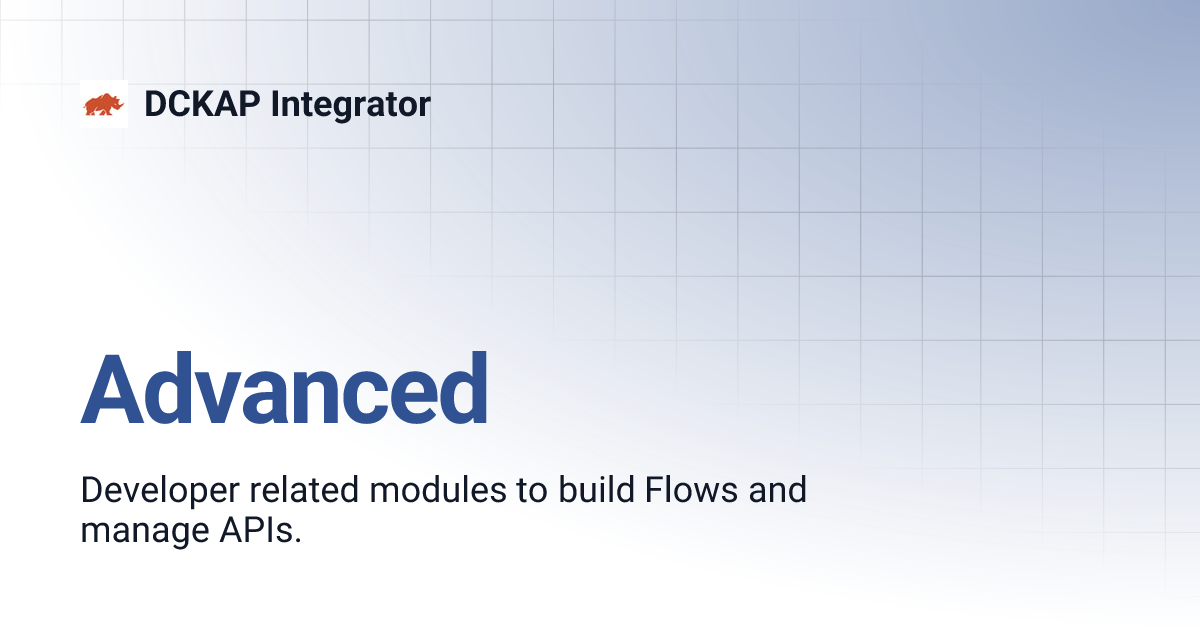 Advanced | DCKAP Integrator